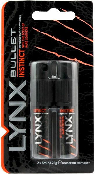 Lynx Instinct Bullet Body Spray 2x 5mL - MNB Variety Imports