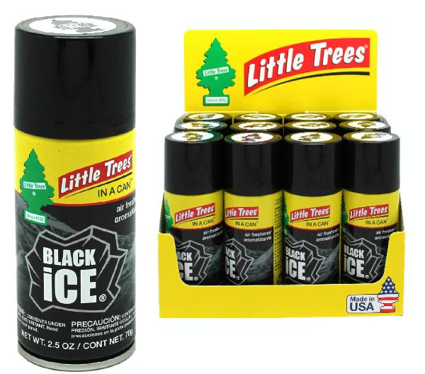 Little Trees in a Can Car Air Freshener Spray Black Ice 70g - MNB ...