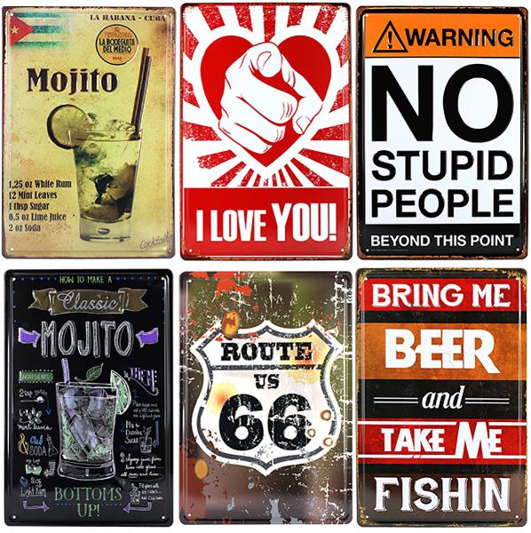4D Metal Tin Signs Assorted With 40 Designs - MNB Variety Imports