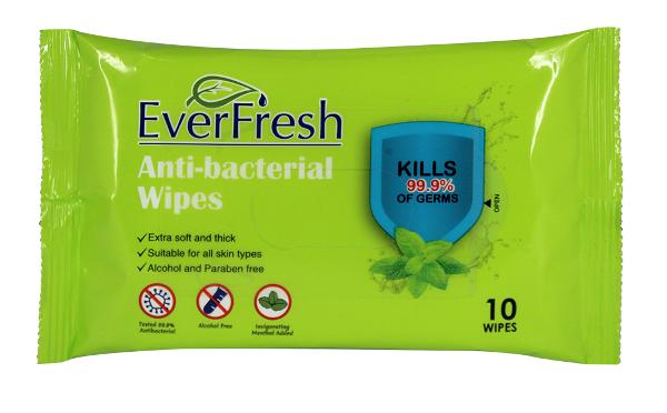 EverFresh Antibacterial Wet Wipes 10 Pack - MNB Variety Imports