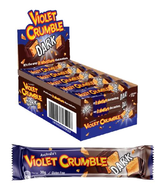 Violet Crumble Dark Bar 30g - MNB Variety Imports